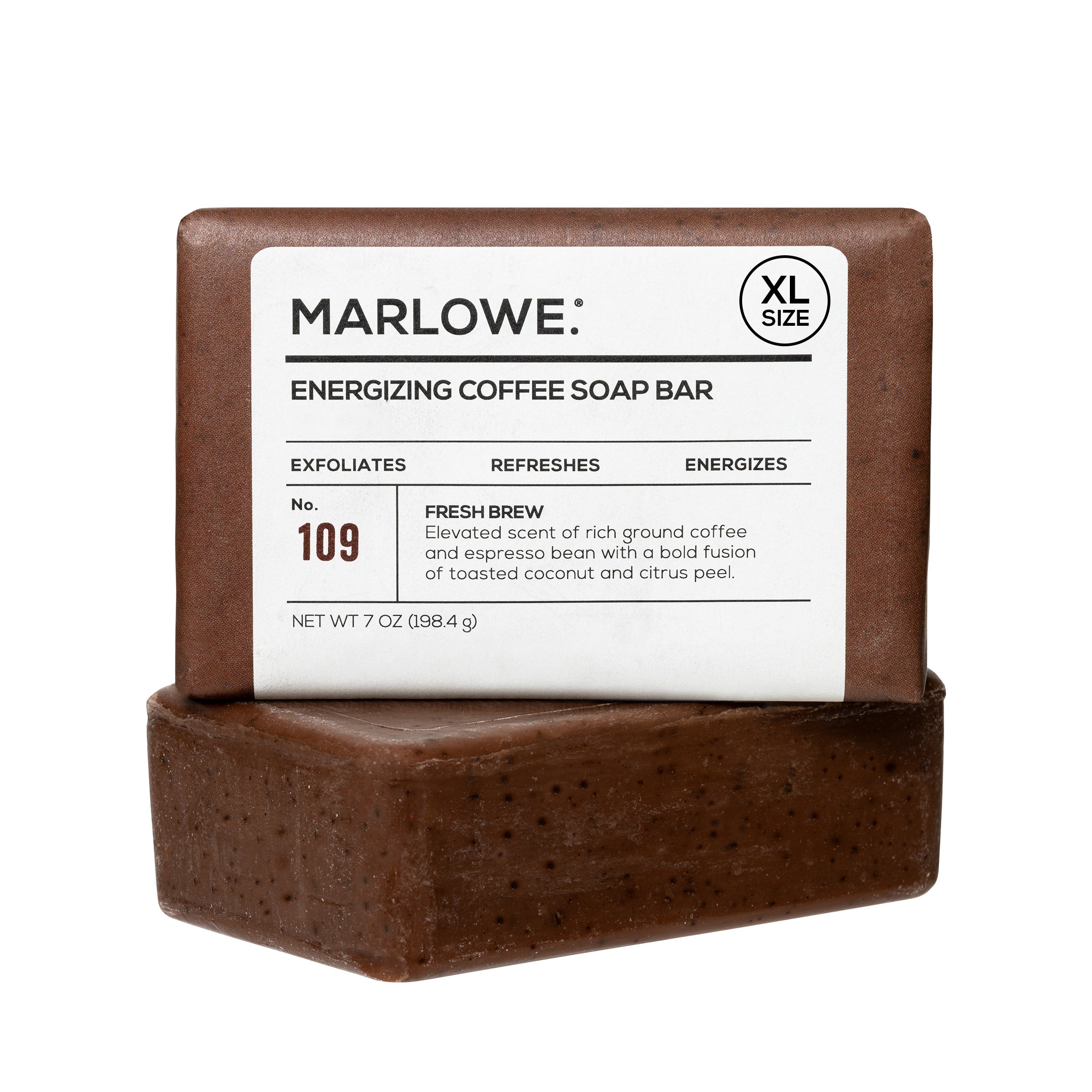 MARLOWE. No. 109 Coffee Bar Soap 7 oz, Body Scrub Soap for Men ...